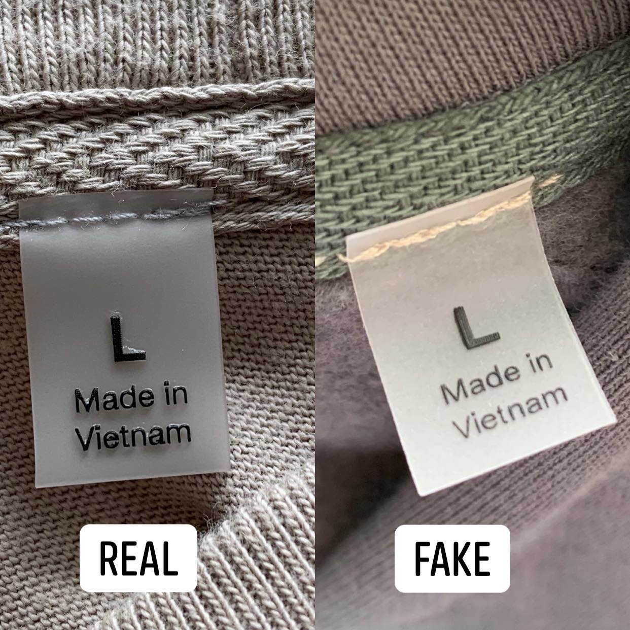 [Real vs Fake] Tư liệu so sánh về chiếc áo Fear Of God Essentials ...
